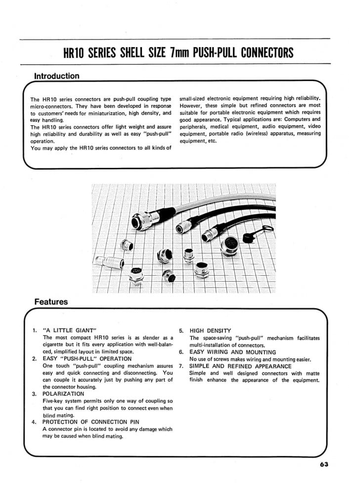 HRS HR10 catalog page 1