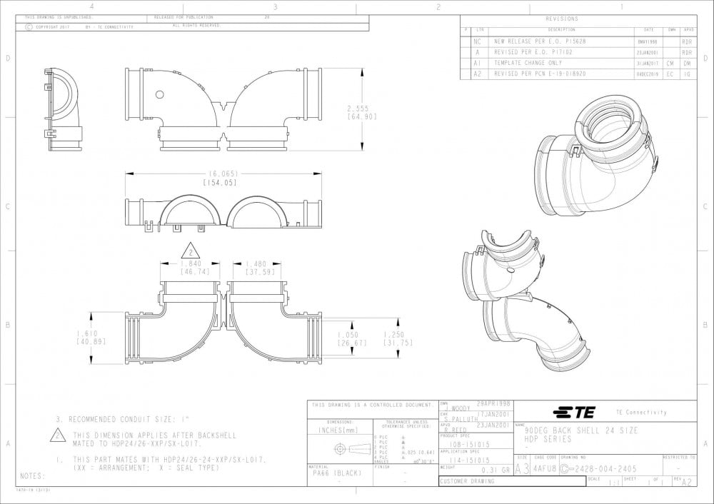 TE Connectivity 2428-004-2405 technical drawing