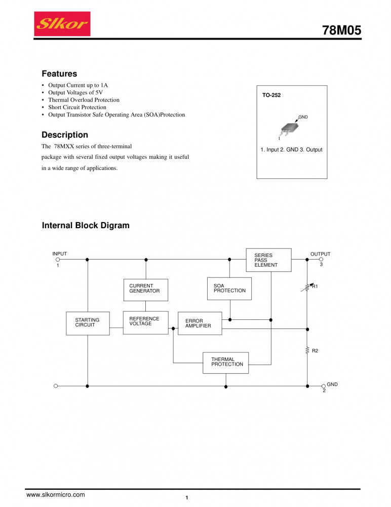 78M05 datasheet page 1