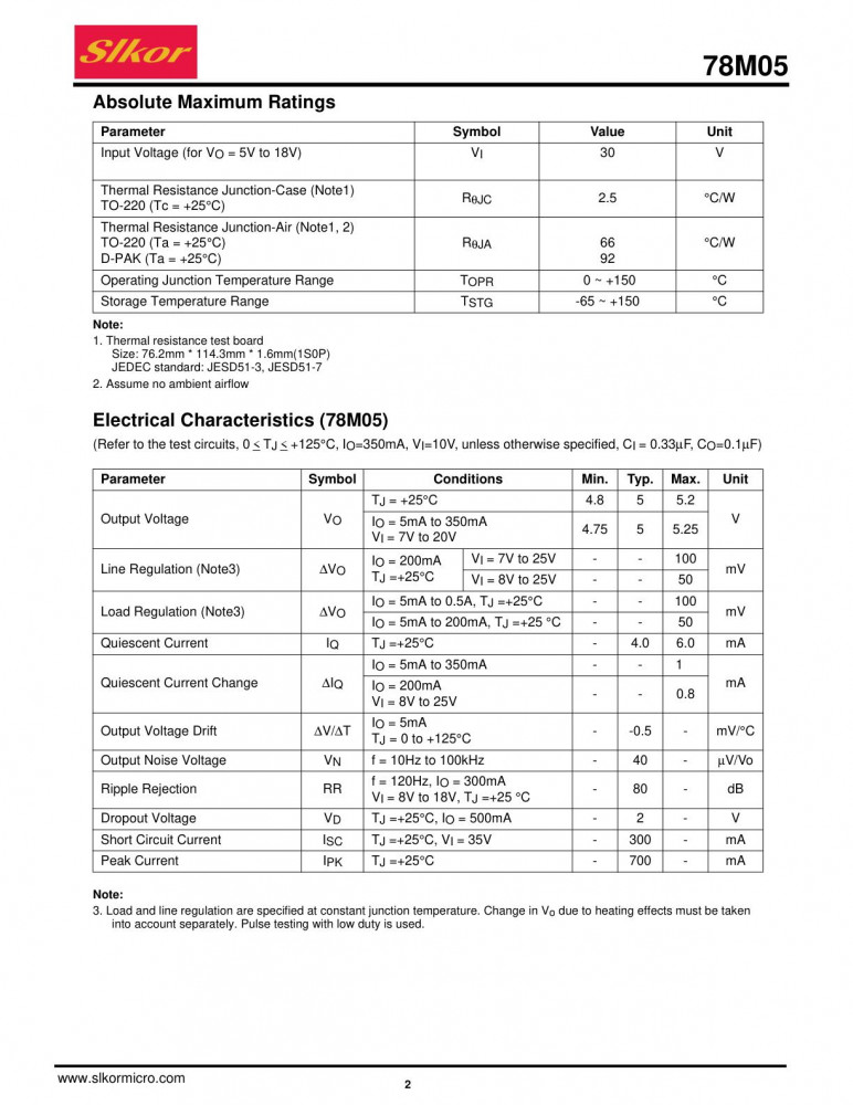 78M05 datasheet page 2