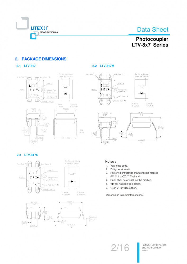LTV-817 datasheet page 3