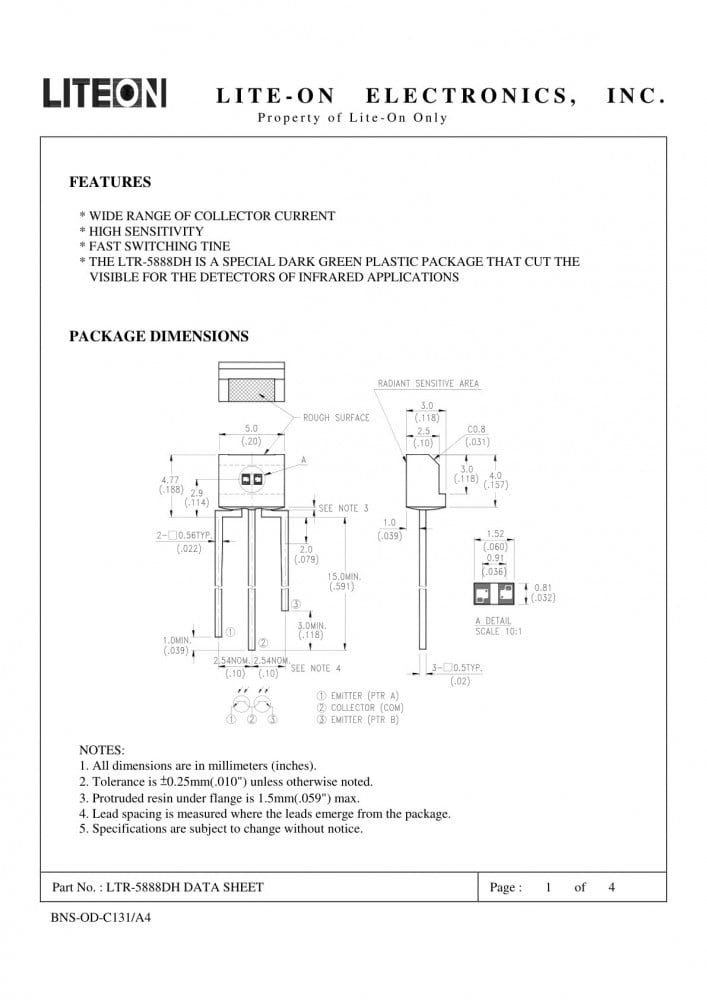LTR-5888DH datasheet page 2