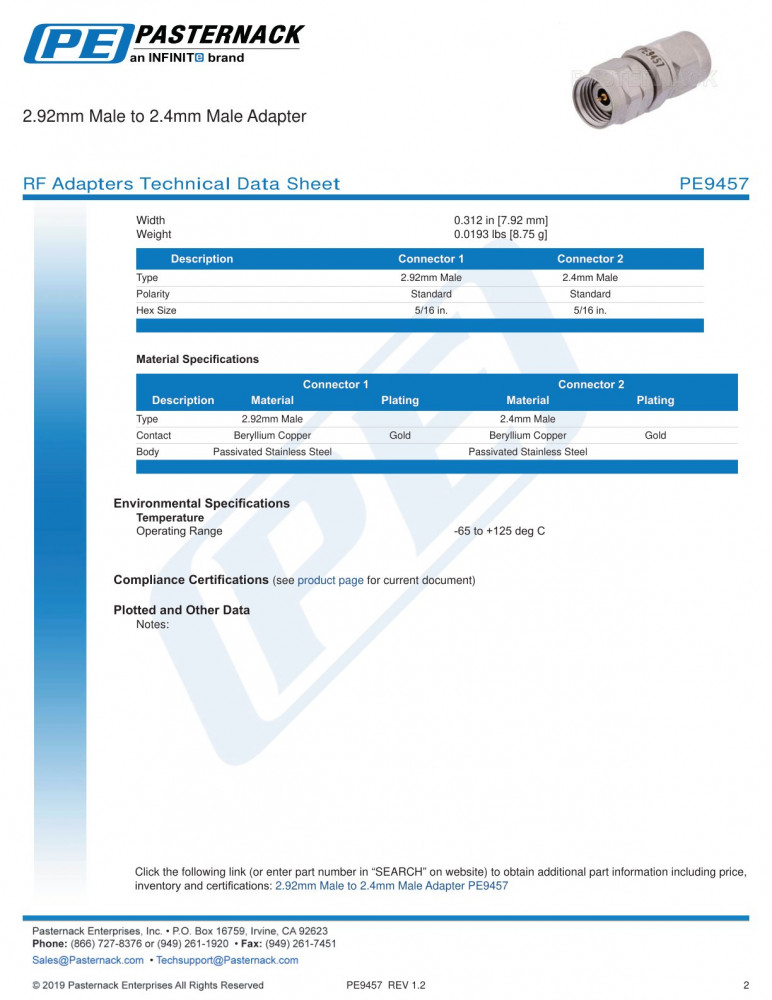 PE9457 technical document page 2