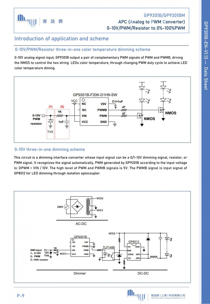 GP9301BM datasheet page 9