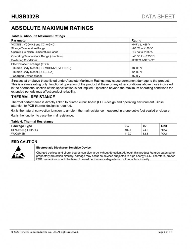 HUSB332B datasheet page 6
