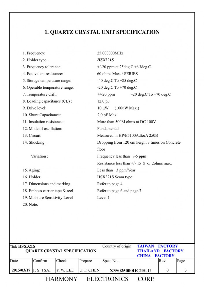 HELE X3S025000DC1H-U specification page 3
