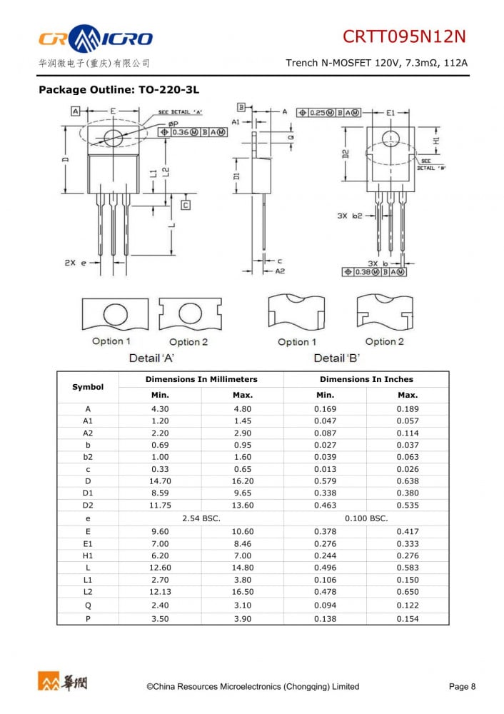 CRTT095N12N datasheet page 8