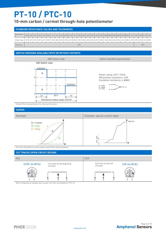 PT-10 specification page 6