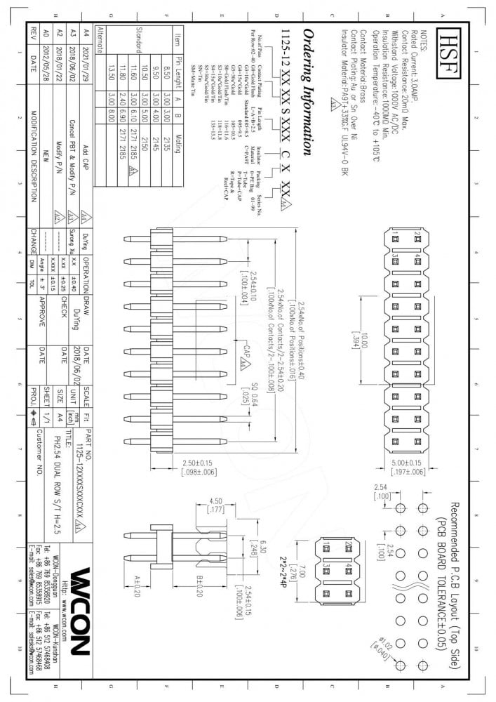 Wcon 1125-1210G0S120C002 engineering drawing