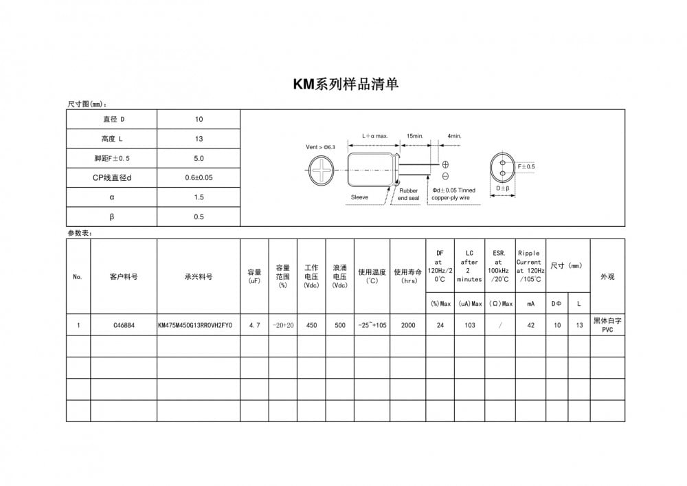 KM475M450G13RR0VH2FY0 document page 6