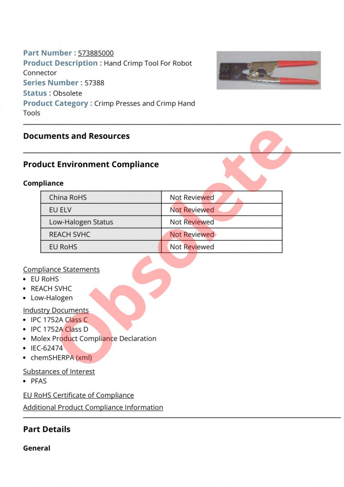 Technical document image 1 for MOLEX 573885000