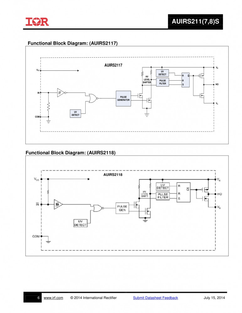 AUIRS2118STR datasheet page 6