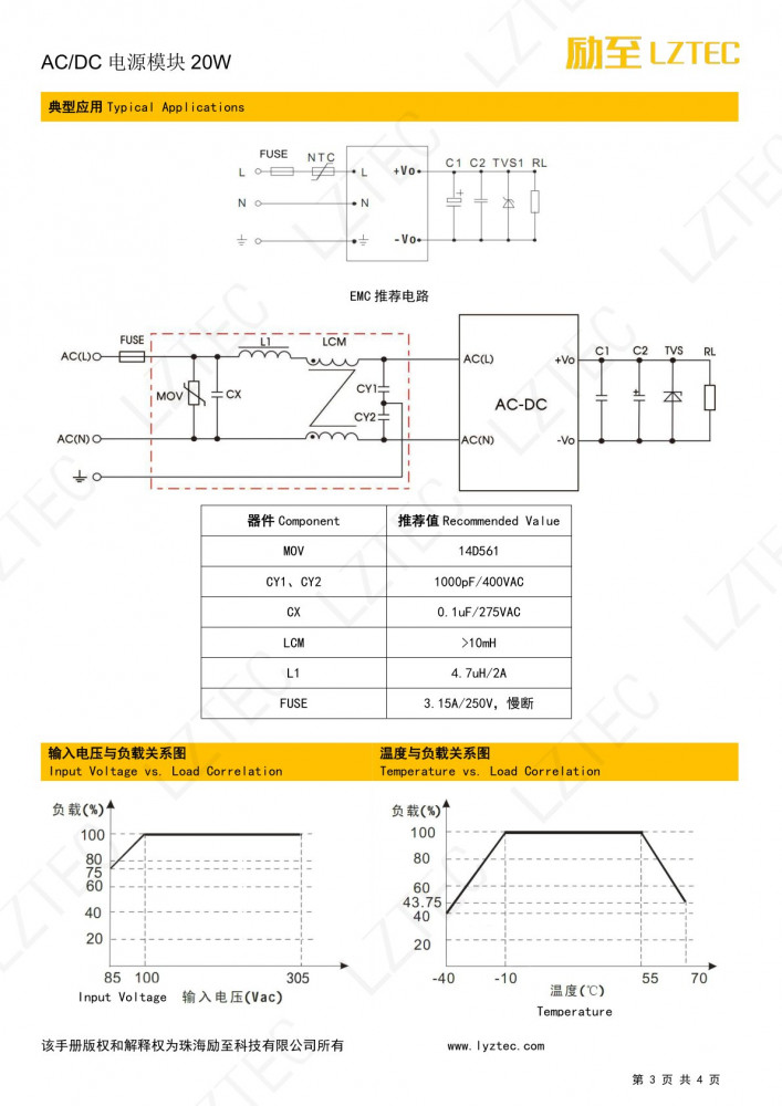 LH20-23B series datasheet page 3