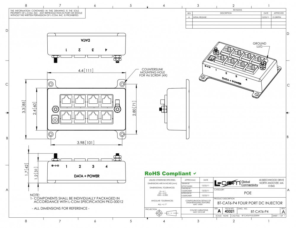 BT-CAT6-P4-4848 technical document preview