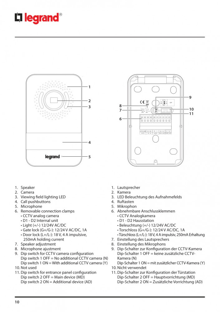 Legrand technical document page 10