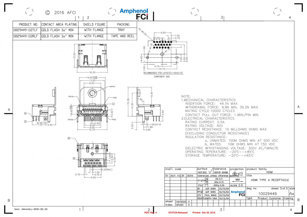 Amphenol 10029449 drawing page 5