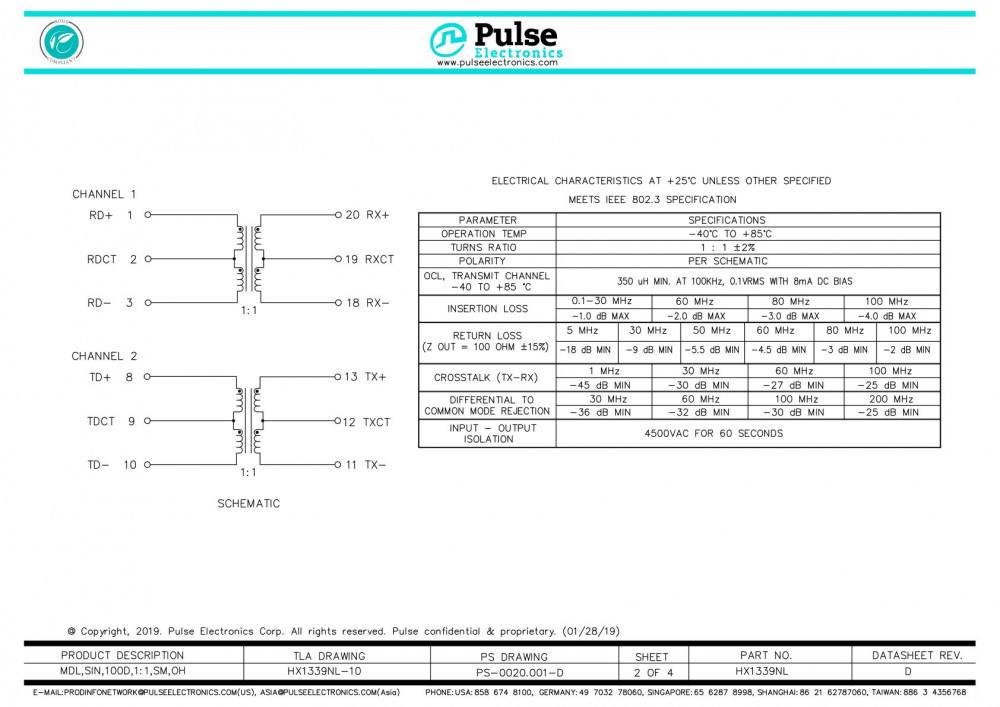 HX1339NL datasheet page 2
