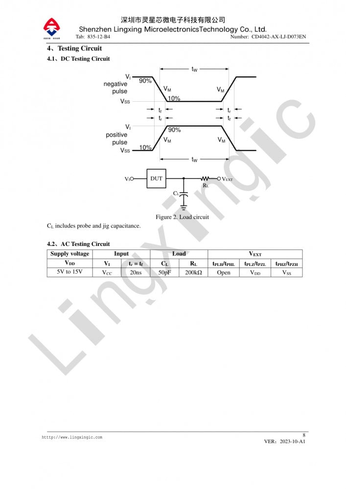 CD4042BM(LX) datasheet page 10