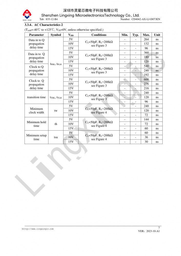CD4042BM(LX) datasheet page 9