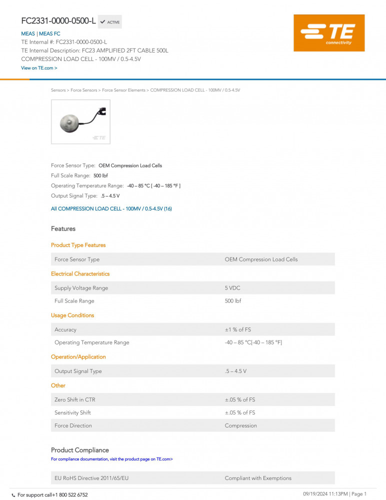 FC2331 technical document page 1
