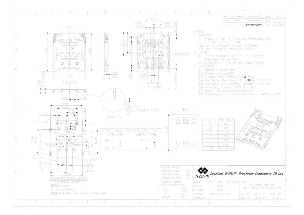 SA0601254135-158 technical drawing
