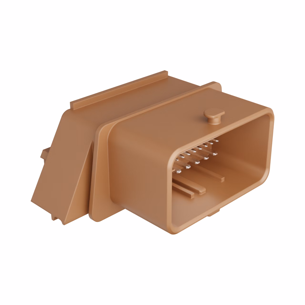 2.50mm, 3.50mm CMC Header, Right-Angle, 28 Position, 1 Port, Brown, Peg,  Lead-Free for sale