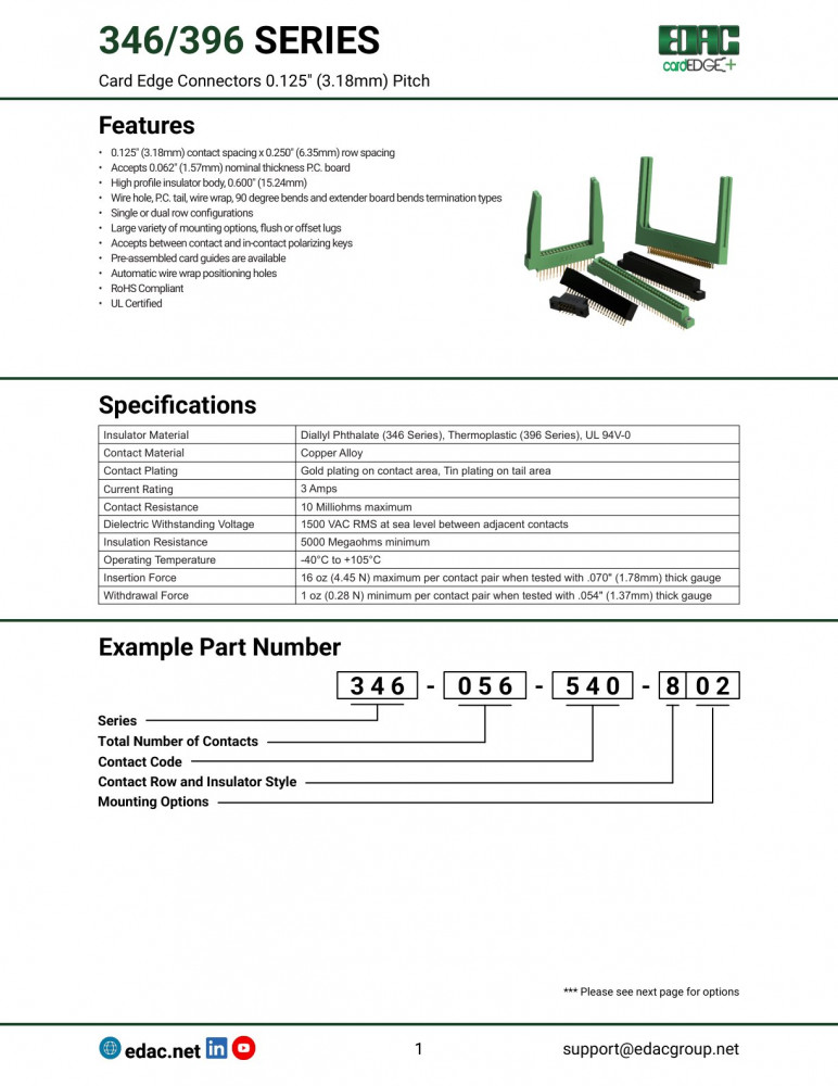 LEA NETWORKS connector technical document, page 1