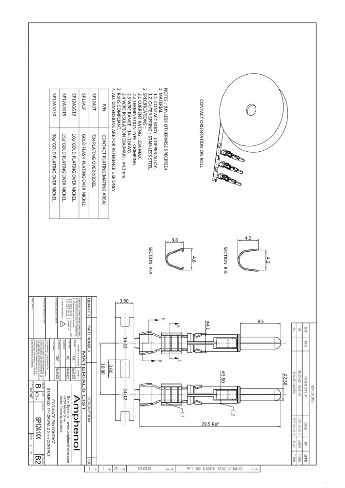 SP12A1G30 technical drawing preview