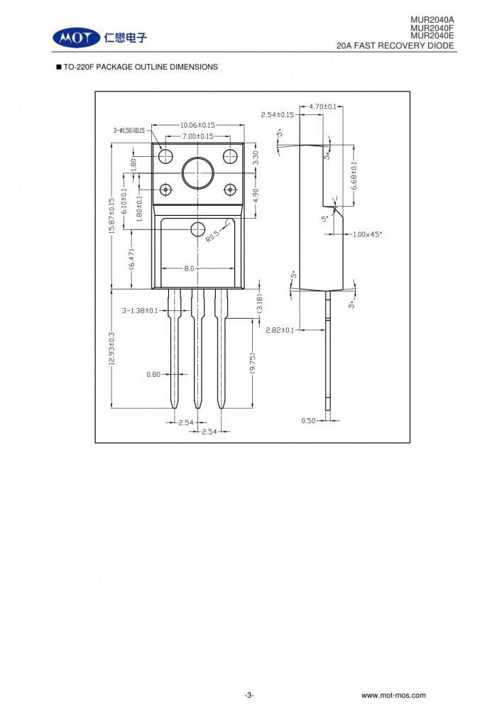 MUR2040F datasheet page 3