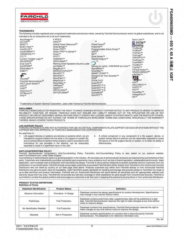 FGA60N65SMD datasheet page 10