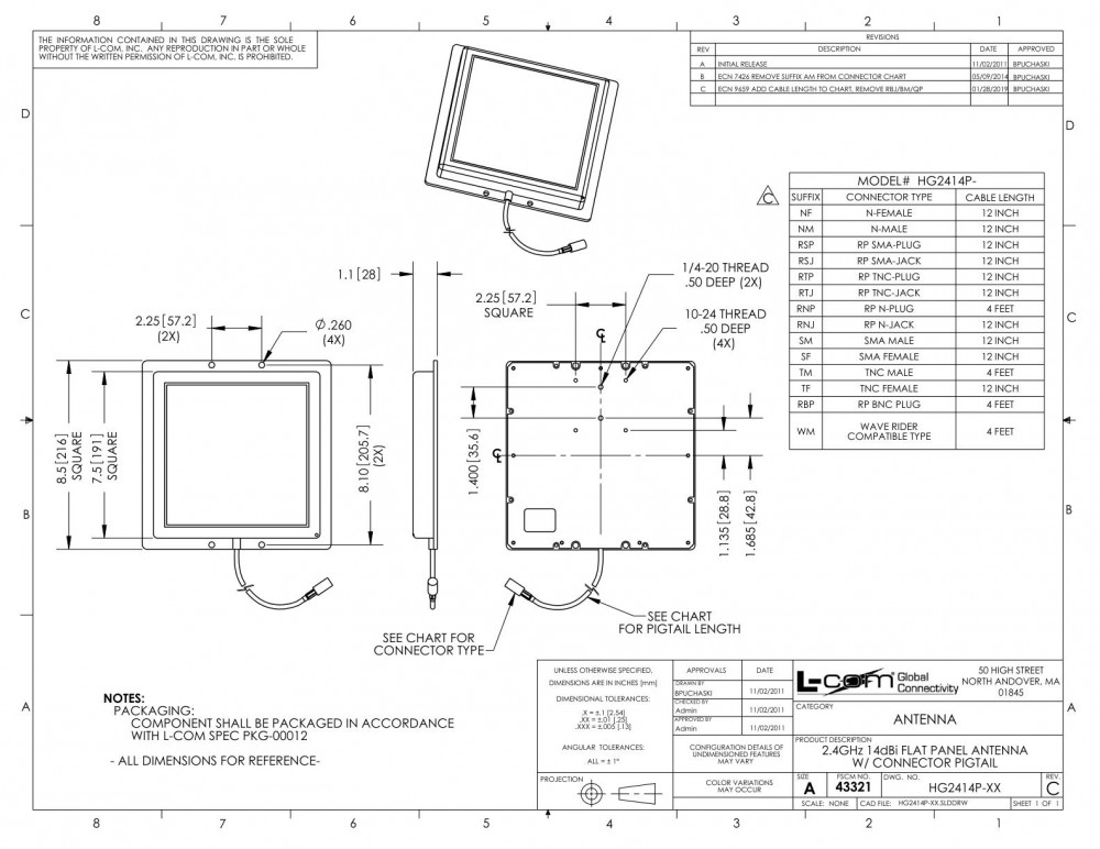 HG2414P-NF product document page