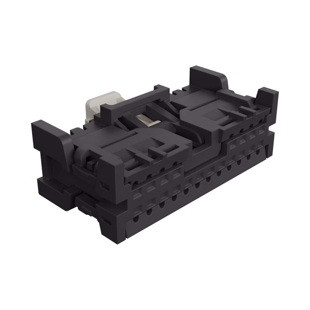 PROPOSED REPLACEMENT: MINI50 GEN II UNSEALED RECEPTACLES (206523 SERIES);  Mini50 Unsealed Receptacle, Dual Row, Bridged, with CPA, 20 Circuits, EcoPaXX Resin, Polarization Option C, Dark Gray for sale
