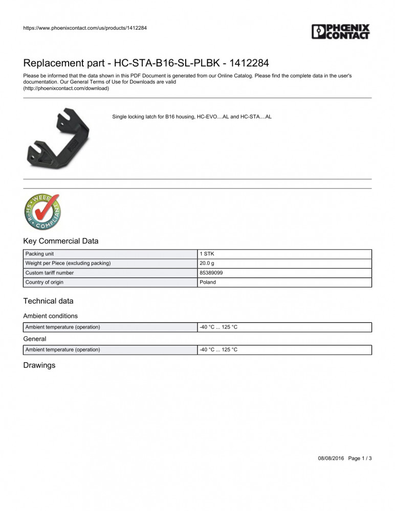 Phoenix Contact 1412284 technical document image 1