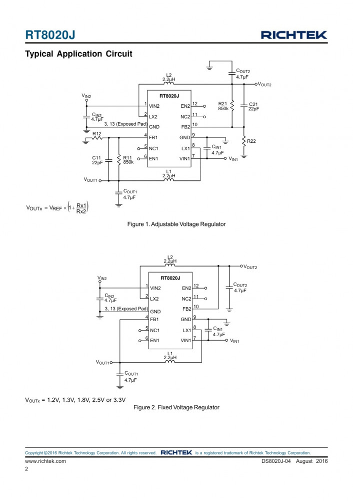 RT8020J datasheet page 2