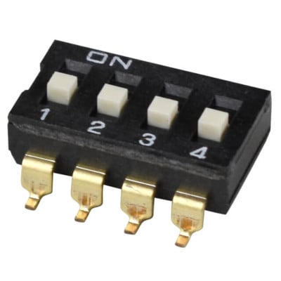 CUI DS04-254-2S-03BK DIP Switch