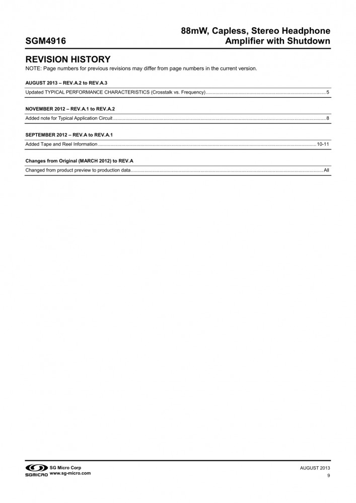 SGM4916B datasheet page 9