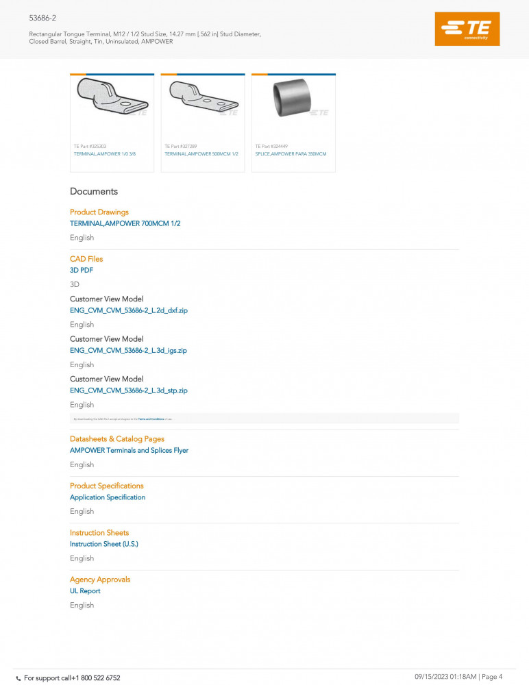 TE Connectivity 53686-2 technical document page 4