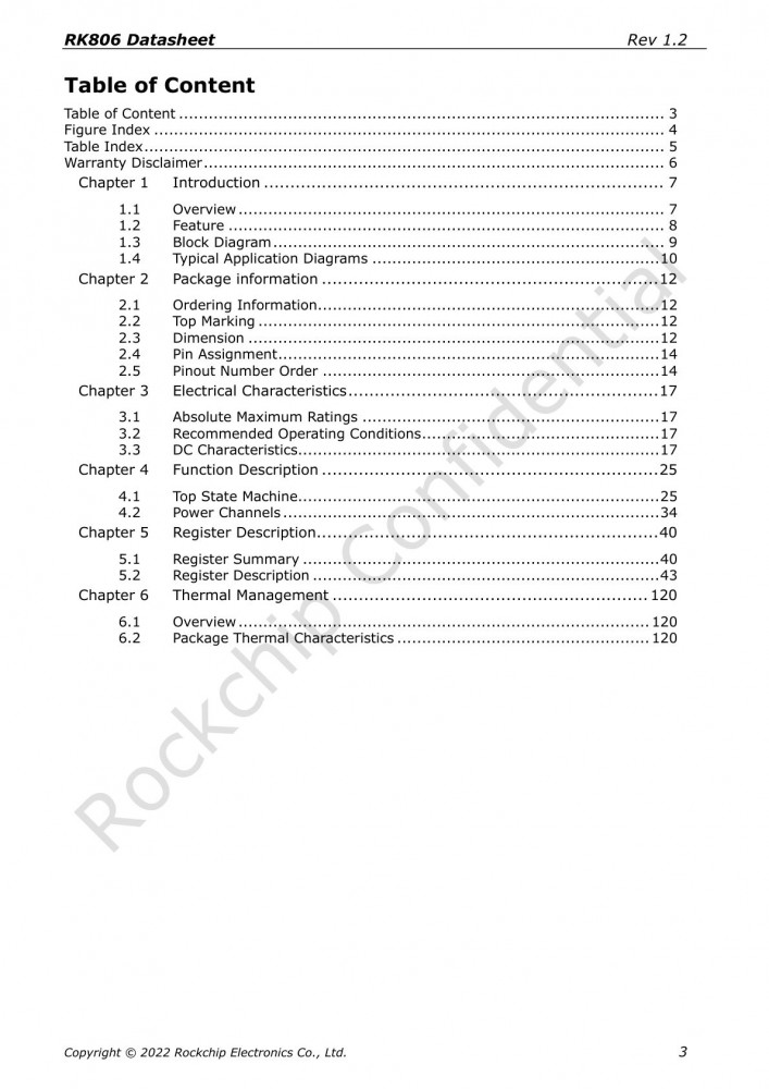 RK806 datasheet page 3