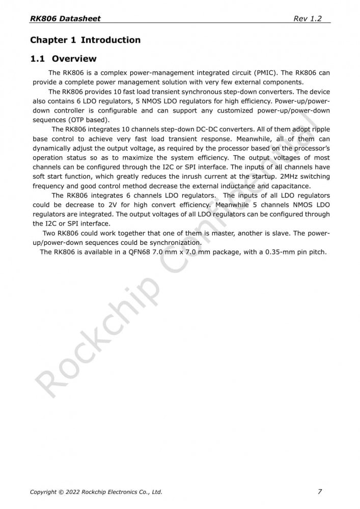 RK806 datasheet page 7