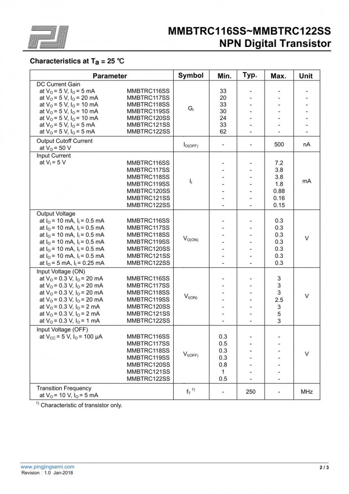 MMBTRC116SS datasheet page 2