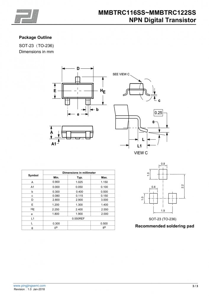 MMBTRC116SS datasheet page 3