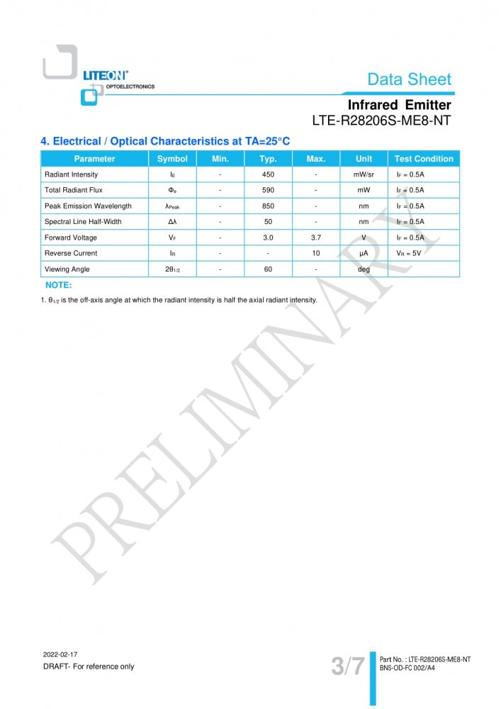 LTE-R28206S-ME8-NT datasheet page 3