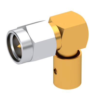 SMA / RIGHT ANGLE PLUG MALE SOLDER TYPE FOR 3.8/95 S GOLD CAPTIVE CONTACT for sale