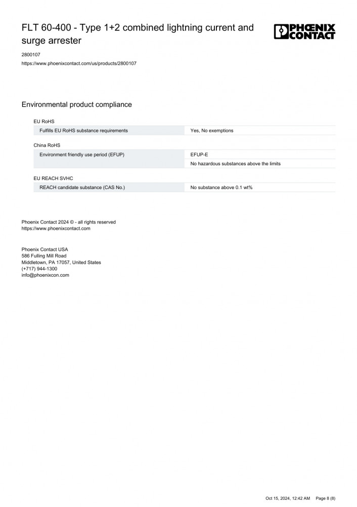 Phoenix Contact 2800107 technical document page 8