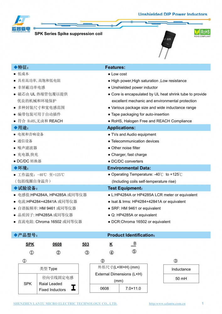 LanTu Micro datasheet page 1
