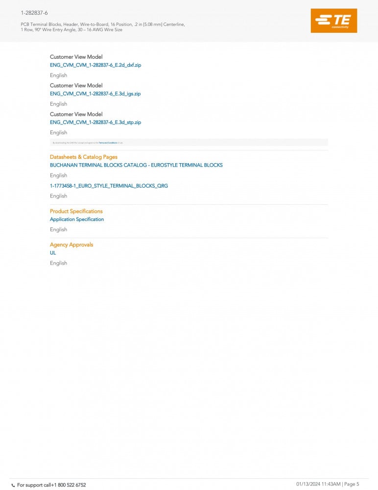 TE Connectivity 1-282837-6 technical document page 5