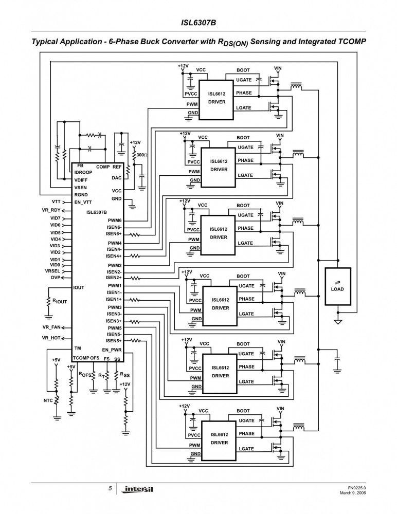 ISL6307BIRZ technical document page 5