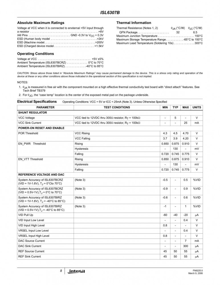 ISL6307BIRZ technical document page 8