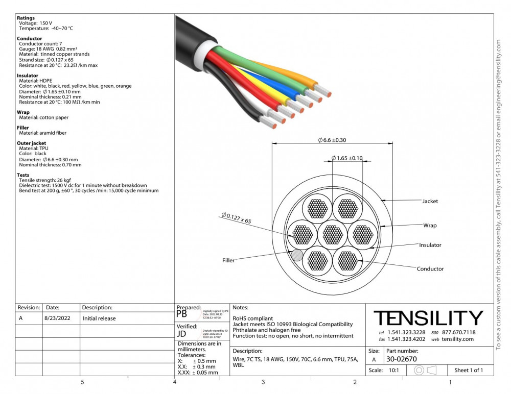 Tensility International 30-02670 product drawing preview