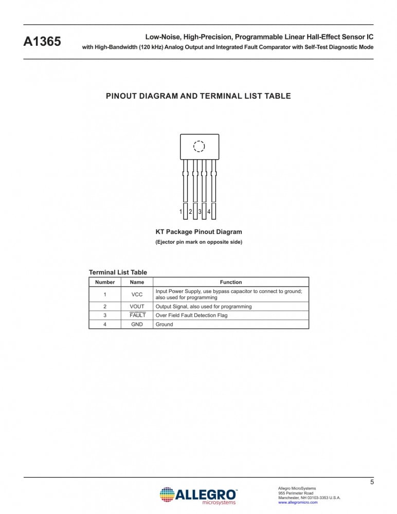 A1365 datasheet page 5